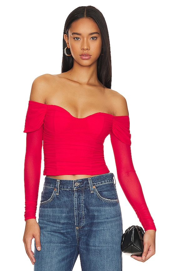 MAJORELLE Constance Top in Cherry Red | REVOLVE