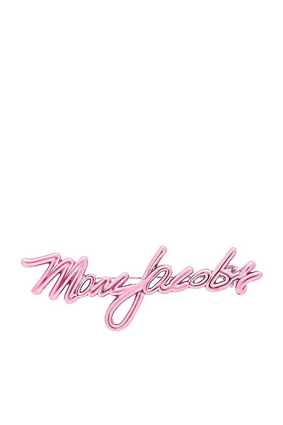 Marc Jacobs Signature Logo Pin in Neon Pink | REVOLVE