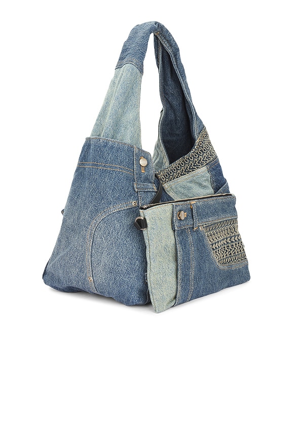 Marc Jacobs The Deconstructed Denim Sack Bag in Indigo Multi | REVOLVE
