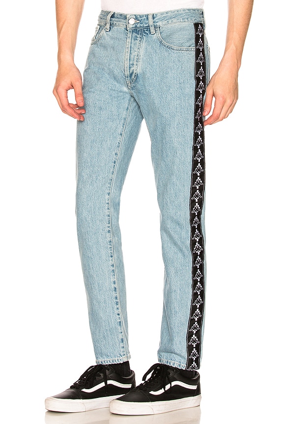 Marcelo Burlon x Kappa Blue Antifit Jeans in Light Wash | REVOLVE