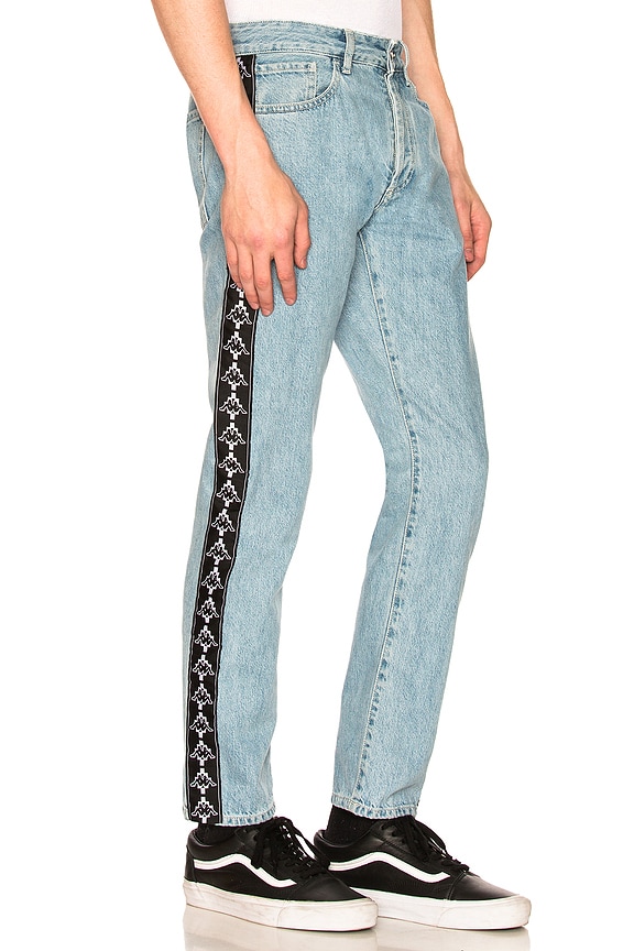 Marcelo Burlon x Kappa Blue Antifit Jeans in Light Wash | REVOLVE