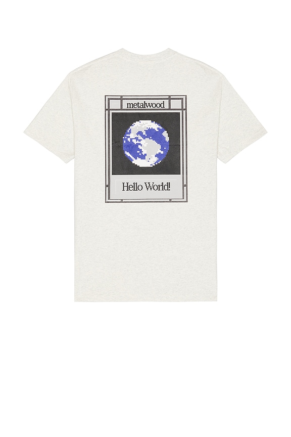 Metalwood Studio Hello World T-Shirt in Heather Grey | REVOLVE