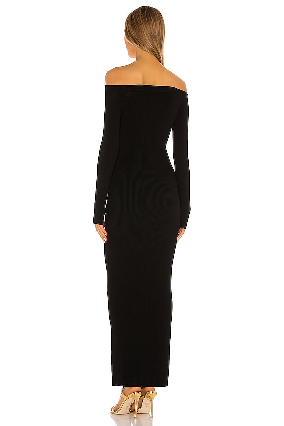 Michael Costello x REVOLVE Off Shoulder Bodycon Maxi Dress in Black ...