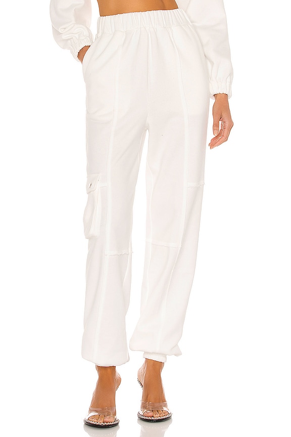 Michael Costello x REVOLVE Cargo Pocket Jogger in Ivory | REVOLVE