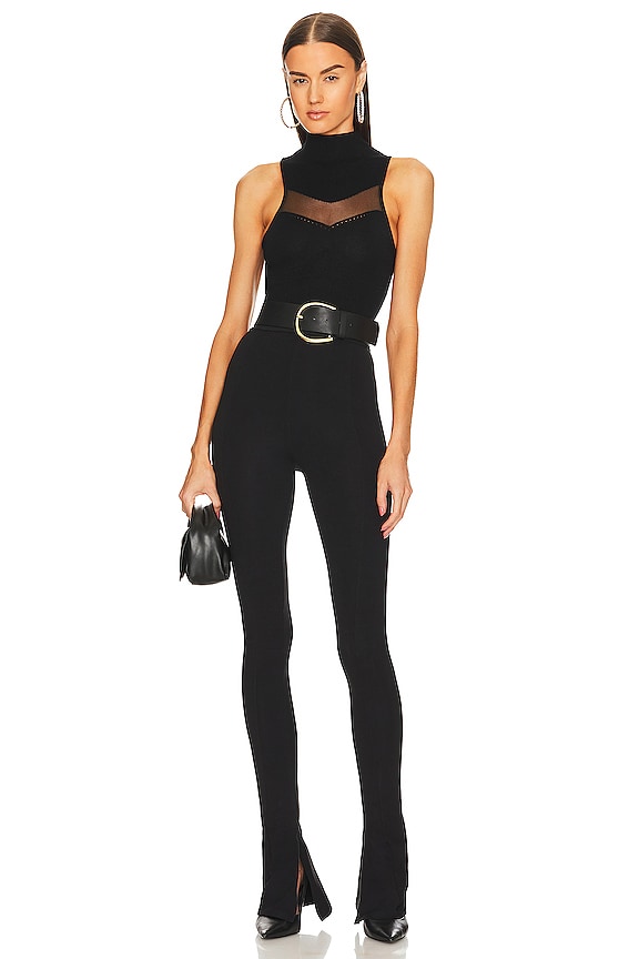 Michael Costello x REVOLVE Rowen Knit Bodysuit in Black | REVOLVE