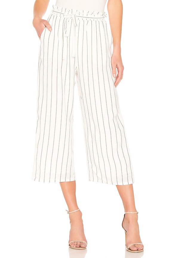MINKPINK Pin Stripe Pant in Off White & Black | REVOLVE