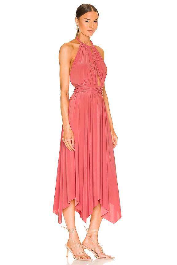 MISA Los Angeles Carissa Dress in Coral Corve | REVOLVE