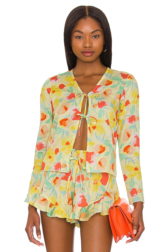 Montce Tie Up Cardi in Helena Floral | REVOLVE
