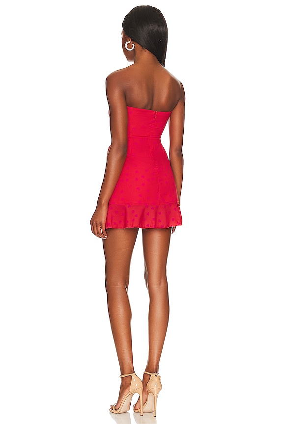 MORE TO COME Marcine Strapless Dress in Red | REVOLVE