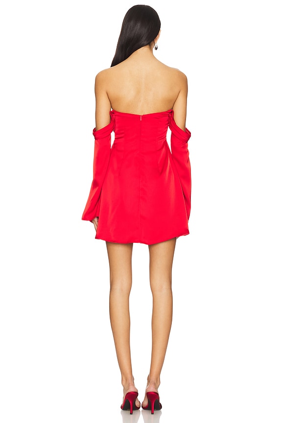 MORE TO COME Regina Off Shoulder Dress in Cherry Red | REVOLVE