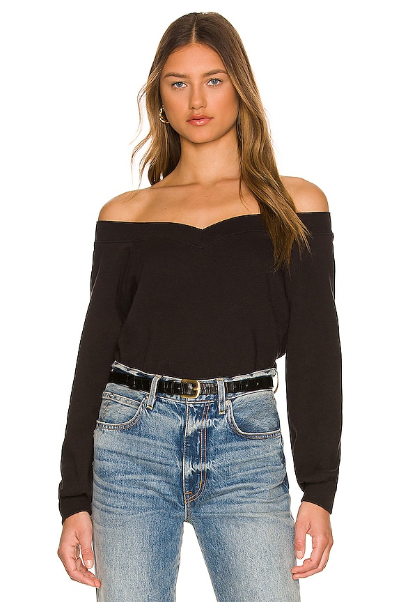 Nation Los Angeles Ianna Off The Shoulder in Jet Black | REVOLVE