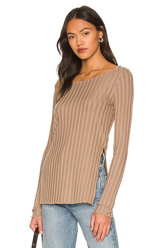 Nation Los Angeles Akiko High Slit Tunic Top in Sahara | REVOLVE