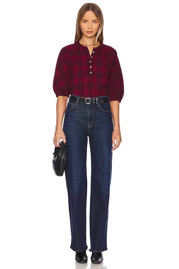 Nation Los Angeles May Flannel Top in Party Plaid | REVOLVE
