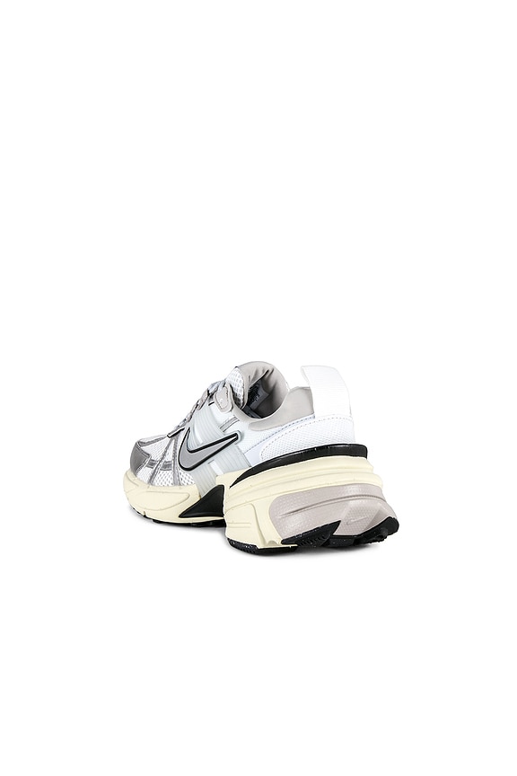Nike V2K Run in Summit White & Metallic Silver | REVOLVE