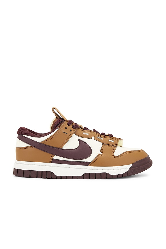 Nike Dunk Low Jumbo in Light British Tan & Burgundy Crush | REVOLVE
