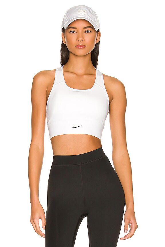 Nike Longline Sports Bra in White | REVOLVE