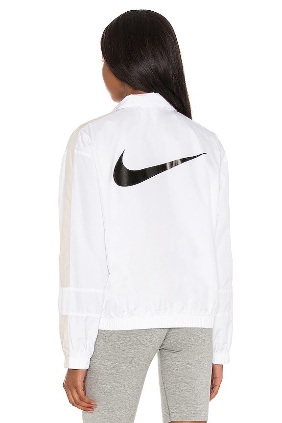 Nike NSW Statement Jacket in White & Light Bone | REVOLVE