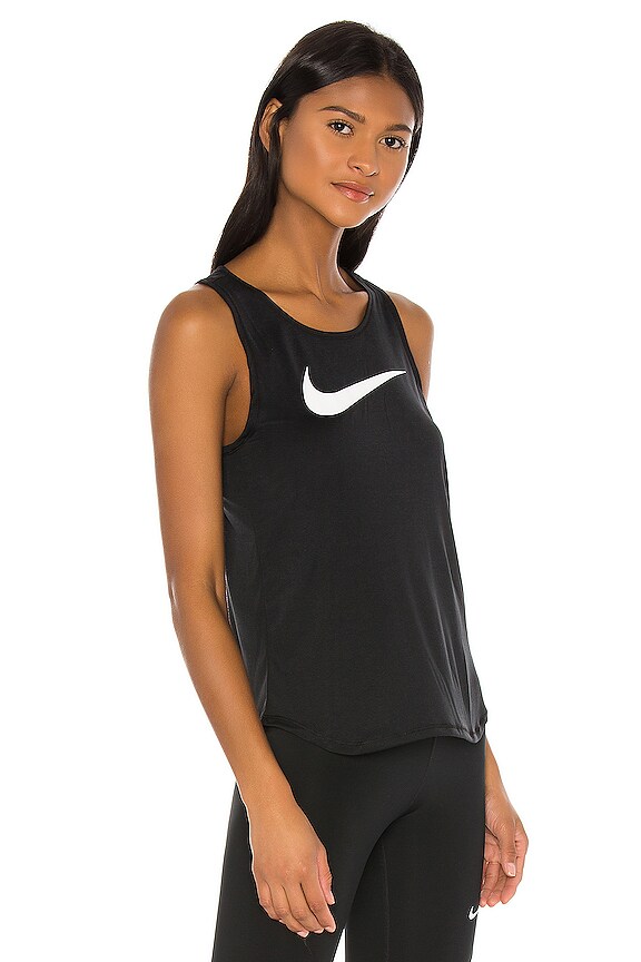 Nike NK Swoosh Run Tank in Black & White | REVOLVE