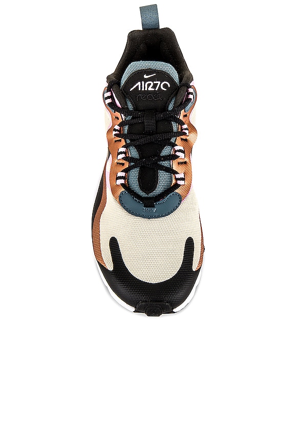 Nike Air Max 270 React Sneaker in Light Orewood Brown, Black, Metallic ...