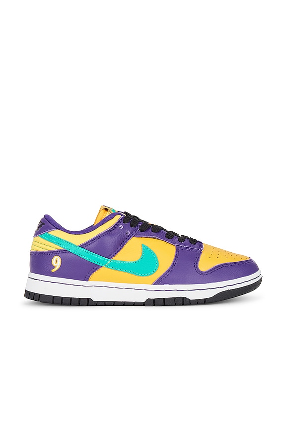 Nike Dunk Low Sneaker in Court Purple & University Gold | REVOLVE