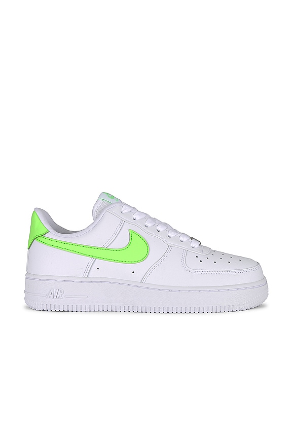 Nike Air Force 1 '07 Sneaker in White & Lime Blast | REVOLVE