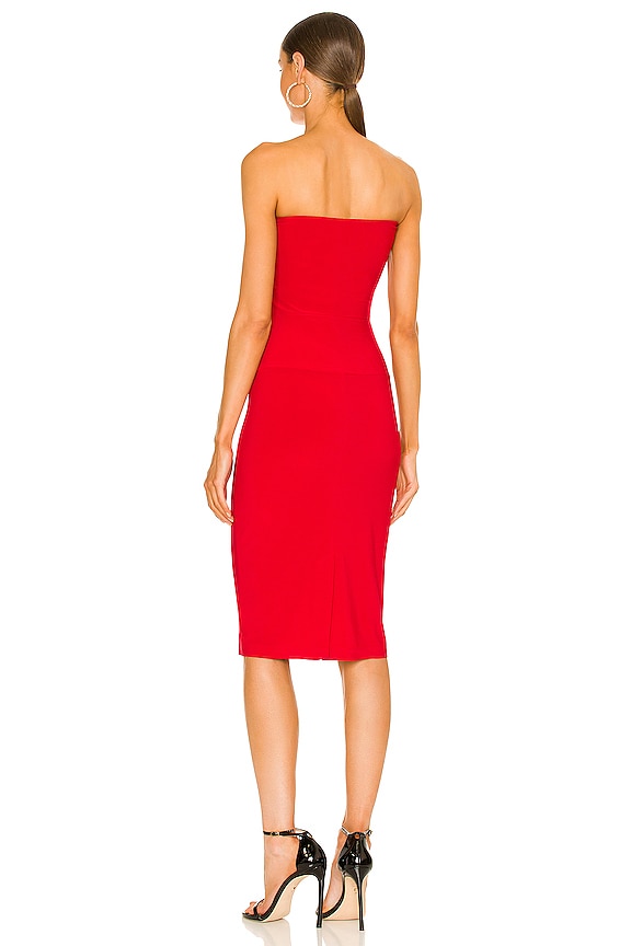 Norma Kamali x REVOLVE Strapless Dress to Knee Dress in Red | REVOLVE