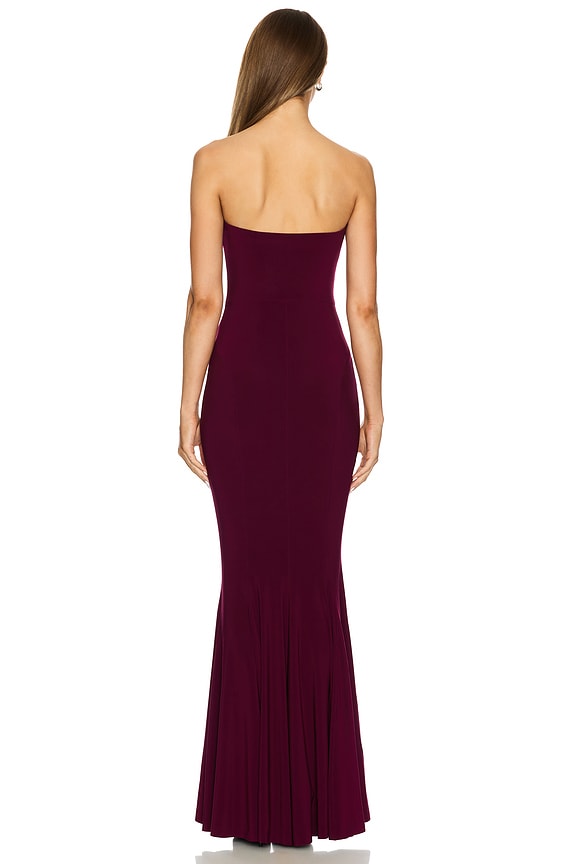 Norma Kamali x REVOLVE Strapless Fishtail Gown in Plum | REVOLVE