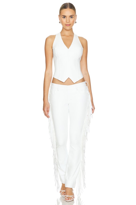 Norma Kamali Simple Vest in Snow White | REVOLVE