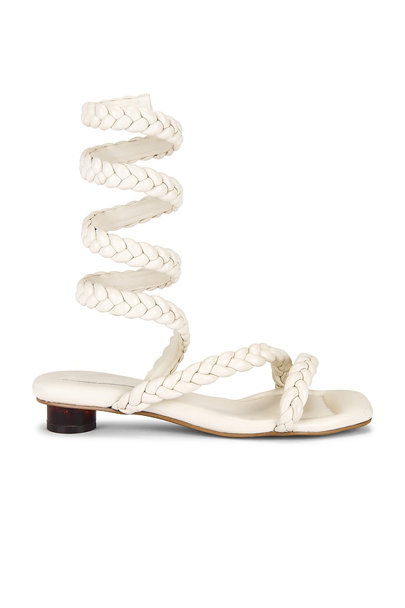 Nora Lozza Roma Trenza Sandal in White | REVOLVE