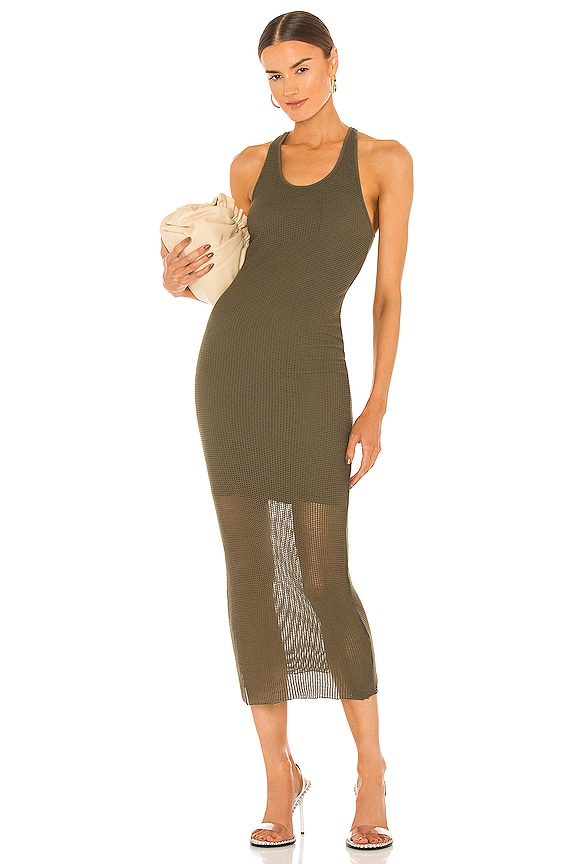 NSF Amelia Slim Tank Dress in Olive | REVOLVE