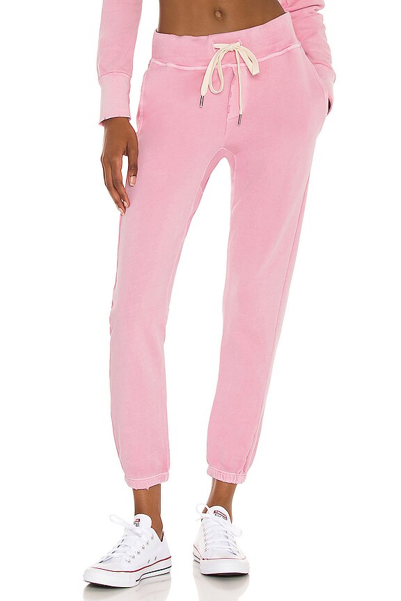 NSF Sayde Slouchy Slim Sweatpant in Pigment Sachet Pink | REVOLVE