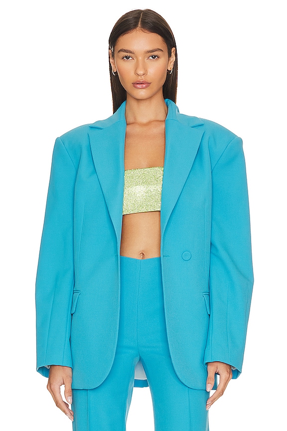 Nue Studio Sea Wave Tailored Blazer in Turquoise | REVOLVE