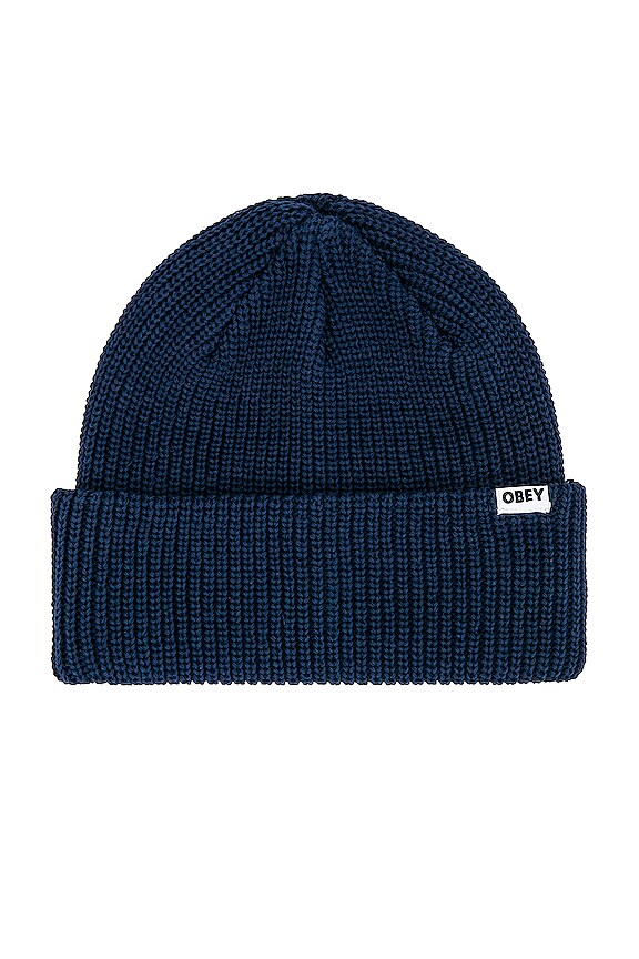 Obey Bold Organic Beanie in Academy Navy | REVOLVE