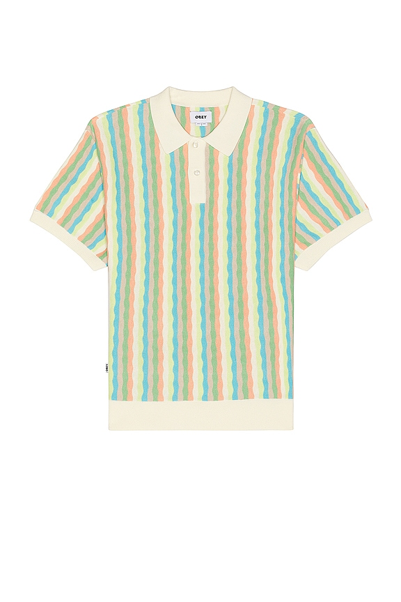 Obey Surface Polo Sweater in Unbleached Multi | REVOLVE