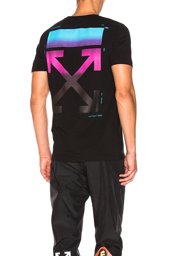 OFF-WHITE Gradient Over Tee in Black & Multicolor | REVOLVE