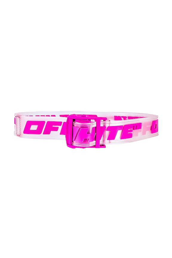 OFF-WHITE Gummy Industrial Belt h35 in Transparent Fuchsia | REVOLVE