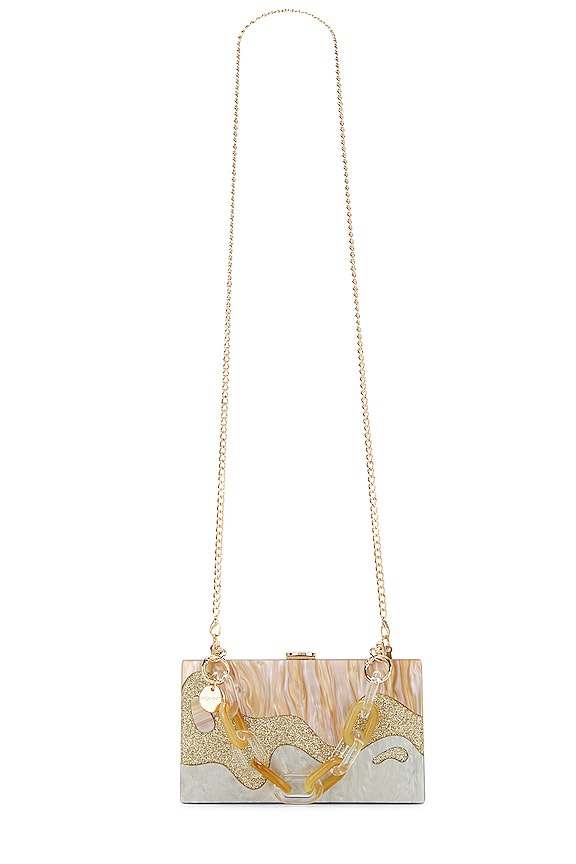 olga berg Erika Acrylic Wave Bag in Natural | REVOLVE