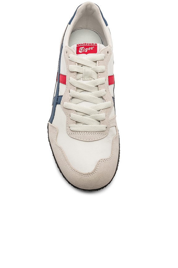 Onitsuka Tiger Serrano in White & Mallard Blue | REVOLVE