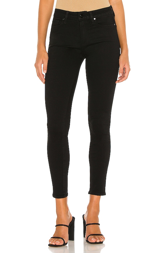 PAIGE Hoxton Super Skinny in Black Shadow | REVOLVE