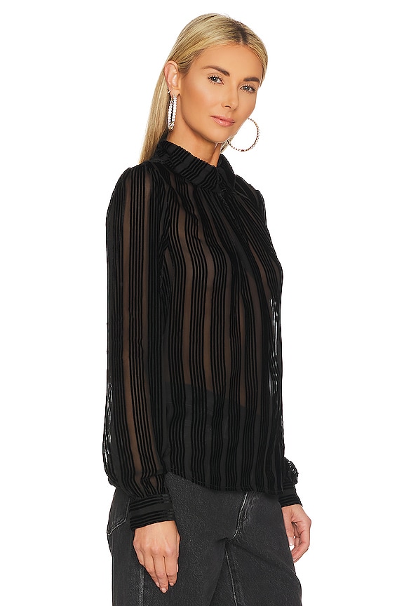 PAIGE Bryla Top in Black | REVOLVE