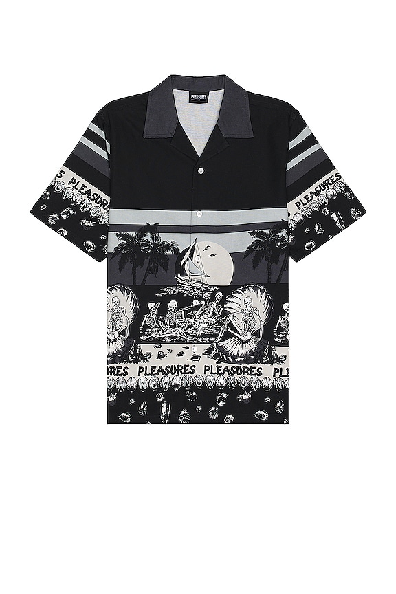 Pleasures Beach Button Up Shirt in Black | REVOLVE