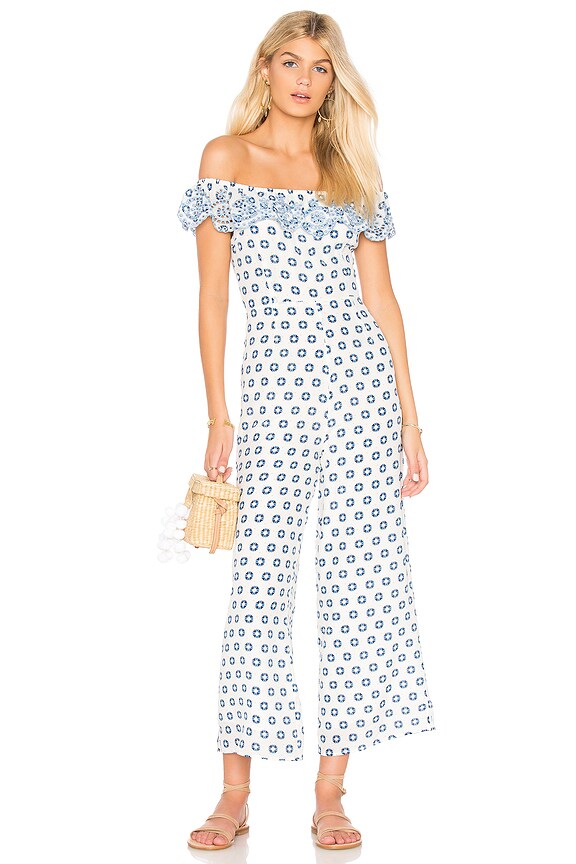Paloma Blue Ravello Jumpsuit in White Daisy | REVOLVE