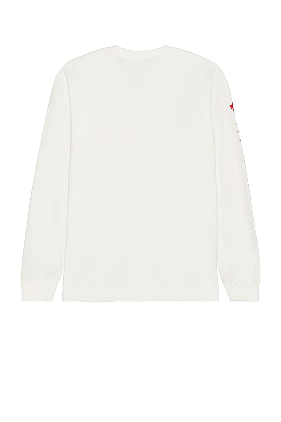 Purple Brand Textured Jersey Long Sleeve Gothic Tee in Brilliant White ...