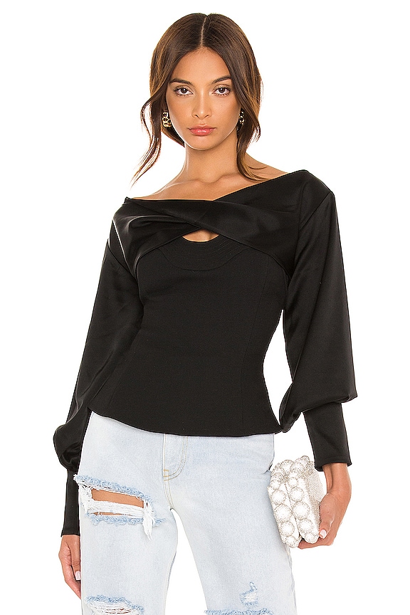 Paris Georgia Twist Top in Black | REVOLVE