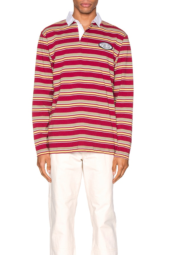 Publish Rugie Long Sleeve Polo in Blue | REVOLVE
