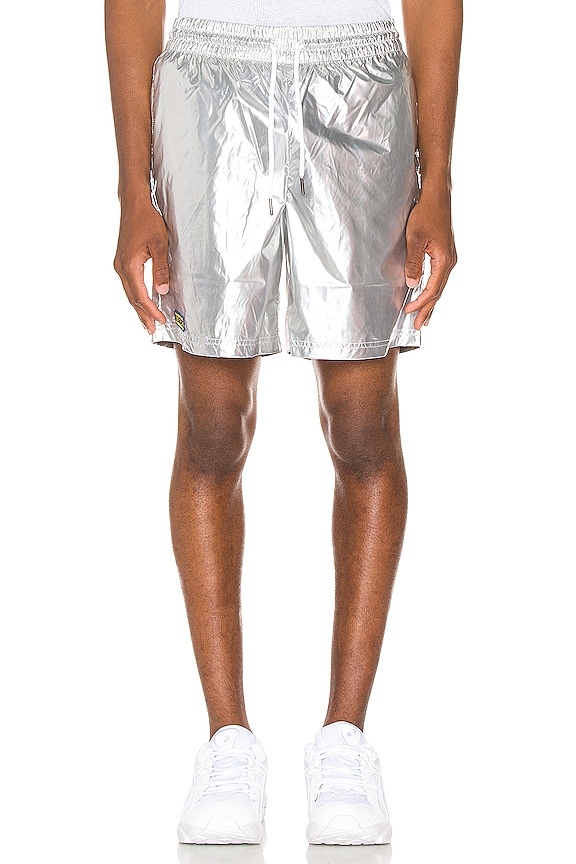 Pleasures Liquid Metallic Shorts in Silver | REVOLVE