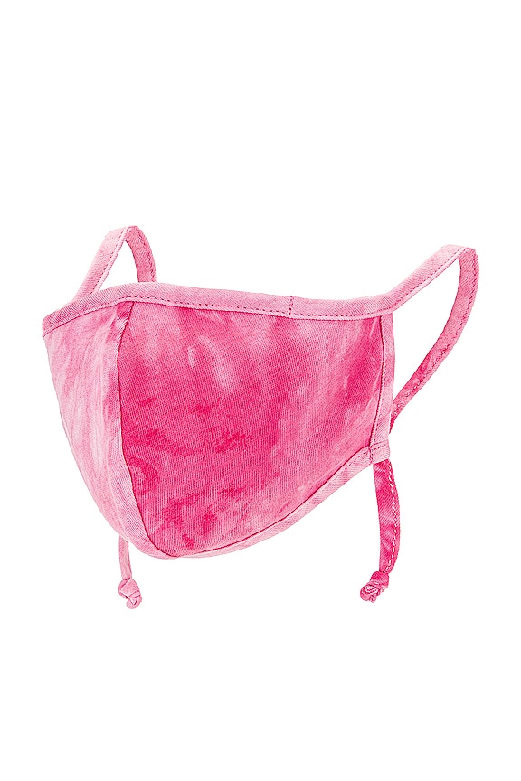 Plush Adjustable Face Mask in Pink Tie Dye | REVOLVE