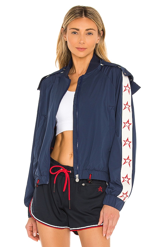 Perfect Moment Star Track Jacket in Navy | REVOLVE