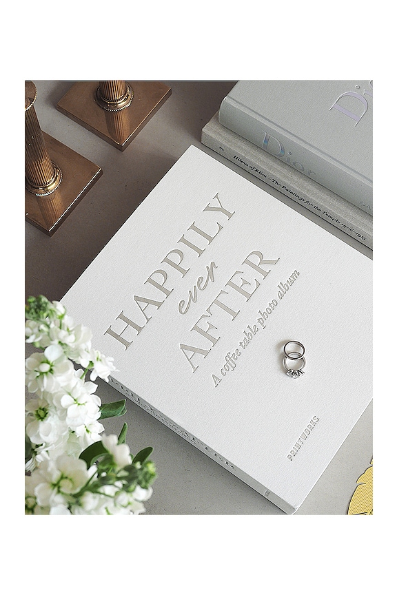 Printworks Happily Ever After Photo Album in Ivory in Grey | REVOLVE