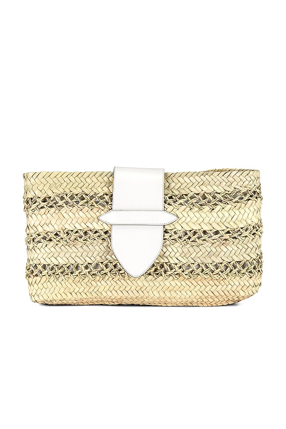 Poolside Straw Clutch in Noix De Coco | REVOLVE